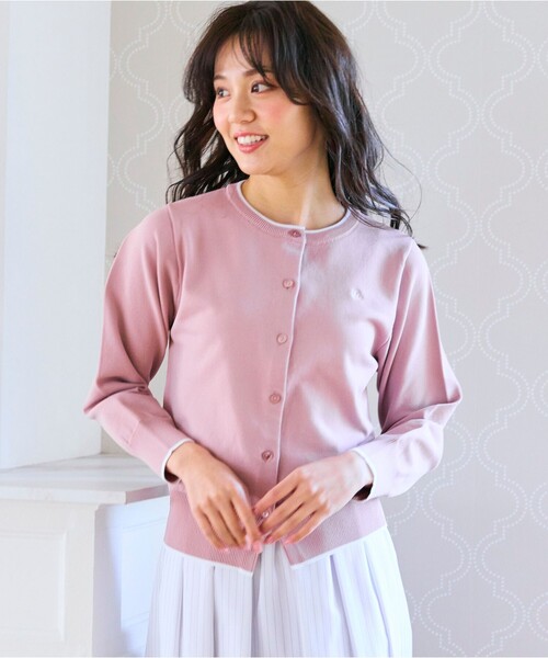 Feroux（フェルゥ）の「【洗える】ロゴ刺繍ニット カーディガン（カーディガン/ボレロ）」 - WEAR