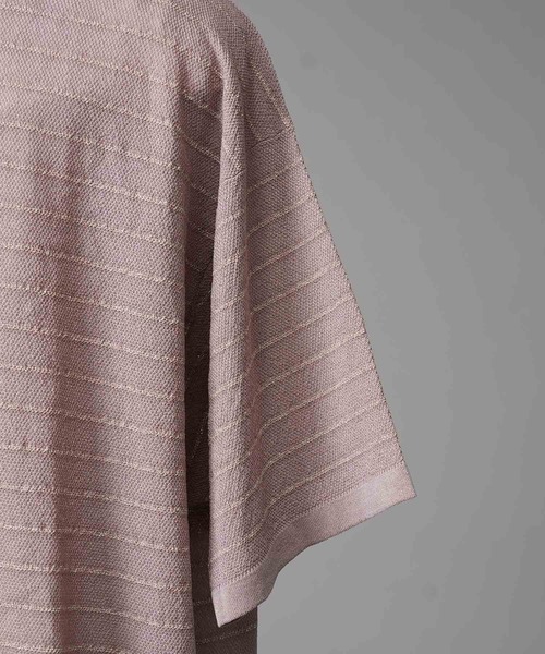 MAISON SPECIAL（メゾンスペシャル）の「《UNISEX》Prime-Over Sheer Border Short Sleeve Crew Neck Knit T-Shirt ...