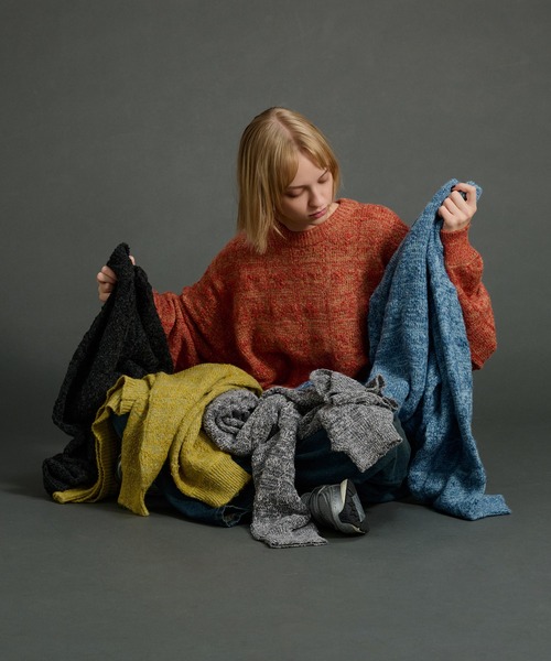 WETTEMPT（ウィテンプト）の「SLAB MELANGE CREW NECK KNIT /スラブメランジクルーネックニット（ニット ...