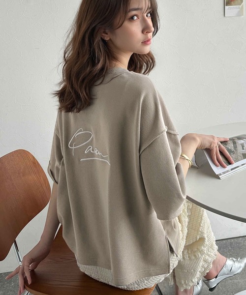 Java（ジャバ）の「《JaVaジャバコラボ》大胆ロゴで魅せる。前後2way裏毛胸元PAEANロゴ半袖Tシャツ（Tシャツ/カットソー）」 - WEAR