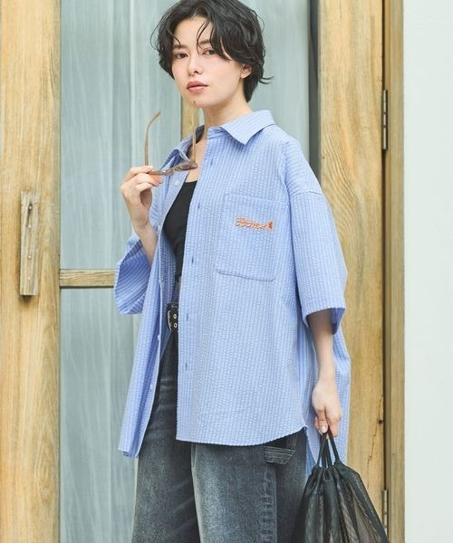 PAGEBOY（ページボーイ）の「【サウナボーイ×LIMMY CAT】ストライプサマーシャツ《UNISEX》（シャツ/ブラウス）」 - WEAR