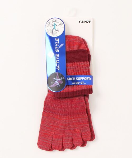 【セール】ACTIVE STYLE/アクティブスタイル アーチサポートパイル 5本指ソックス（ソックス/靴下）｜GUNZE（グンゼ）の ...