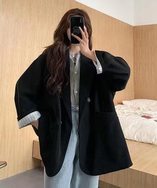 SETUP7（セットアップセブン）の「【SETUP7】リラックスビッグシルエットテーラードジャケット KNF037（テーラードジャケット）」 - WEAR