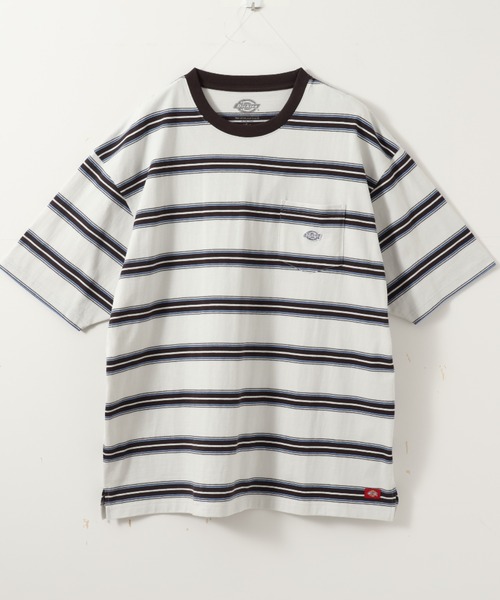 Dickies（ディッキーズ）の「DICKIES胸ポケットボーダーTEE BIG SIZE(3L/4L)（Tシャツ/カットソー）」 - WEAR