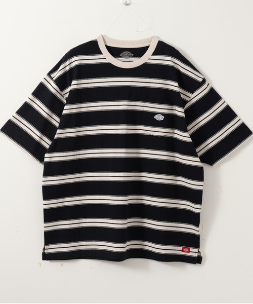Dickies（ディッキーズ）の「DICKIES胸ポケットボーダーTEE BIG SIZE(3L/4L)（Tシャツ/カットソー）」 - WEAR