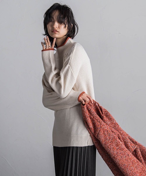 MAYSON GREY（メイソングレイ）の「【WEB限定】鹿の子編み配色ニットプルオーバー≪洗濯機で洗える≫（ニット/セーター）」 - WEAR