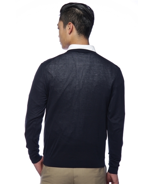 SHIPS（シップス）の「SVEVO per SHIPS: 42GG COTTON V-NECK LONG KNIT（ニット/セーター ...