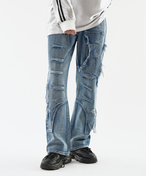 damage denim pant/ダメージ デニム パンツ（デニムパンツ）｜Theater code（シアターコード）のファッション通販 ...