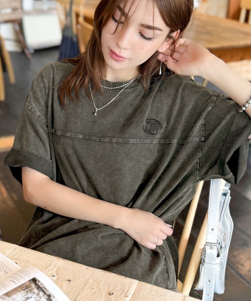 【セール】《JaVa ジャバ別注》背中で魅せる。綿100%パウダーブリーチヴィンテージ加工 ナンバリングオーバーサイズTシャツ（半袖）（Tシャツ/カットソー）｜Java（ジャバ）のファッション ...