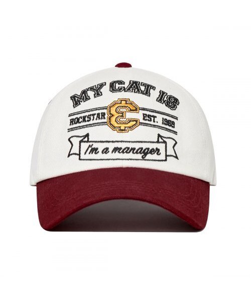 My cat is Rockstar Baseball cap (Heritage ver.) (Ivory/Burgundy)（キャップ ...