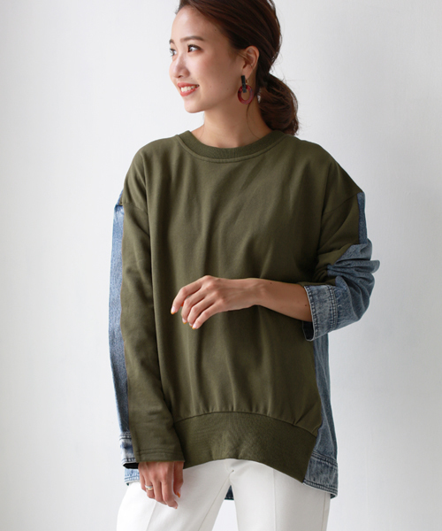 REAL CUBE（リアルキューブ）の「デニムドッキングスウェット（スウェット）」 - WEAR