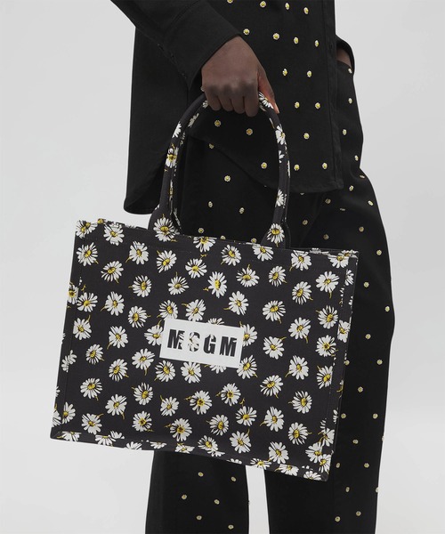 MSGM（エムエスジーエム）の「HYPER DAISY キャンバストートバッグ（トートバッグ）」 - WEAR