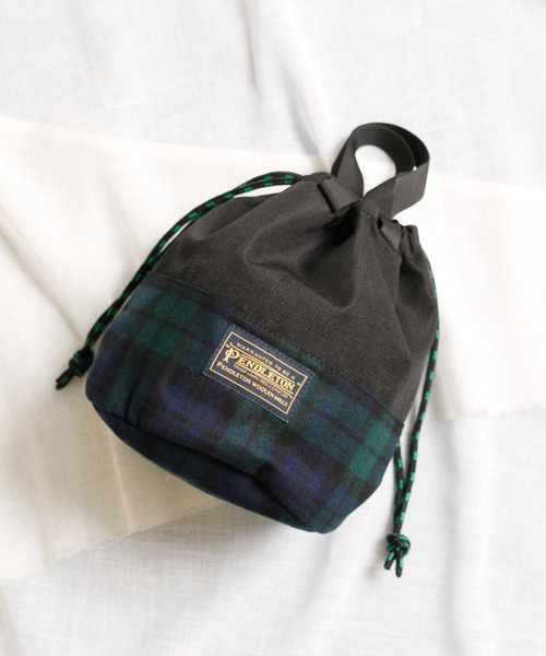 PENDLETON（ペンドルトン）の「PENDLETON ペンドルトン / PD CHECK FABRIC STRING BAG チェックファブリックストリングバッグ エコバッグ サブバッグ ...
