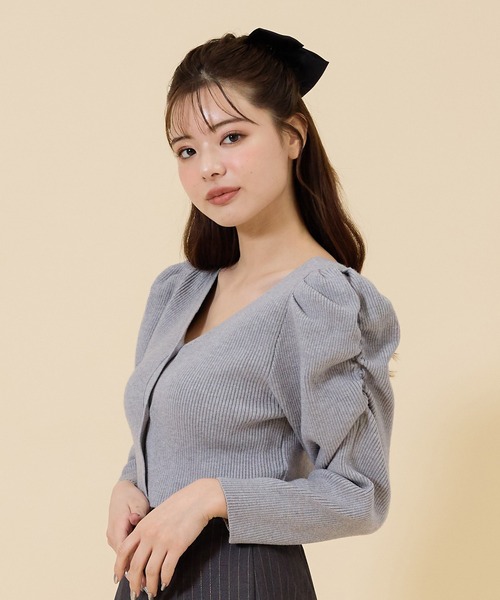 REDYAZEL（レディアゼル）の「ボリュームショルダーリブカーディガン（カーディガン/ボレロ）」 - WEAR
