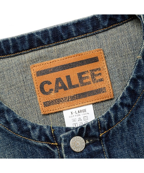 CALEE（キャリー）の「1ST TYPE NO COLLAR DENIM JACKET ＜USED＞（ノーカラージャケット）」 - WEAR