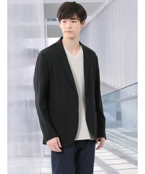 【セール】＊タカキュー ドットエア サッカーチェック 2ボタン シャツジャケット（テーラードジャケット）｜TAKA-Q（タカキュー）のファッション通販 - ZOZOTOWN