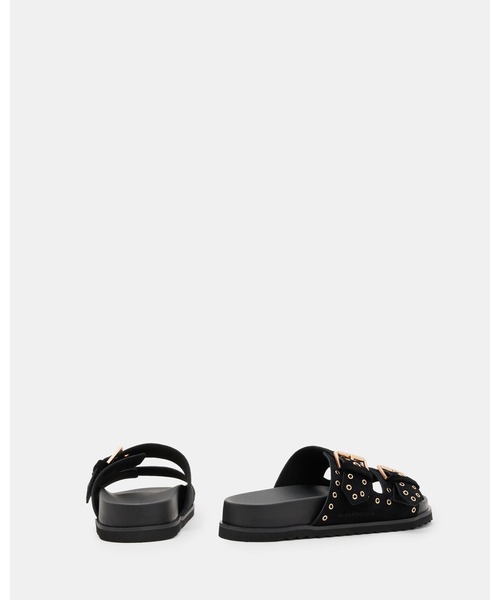 KHAI TWO STRAP LEATHER EYELET SANDALS | KHAI ツー ストラップ レザー アイレット サンダル ...