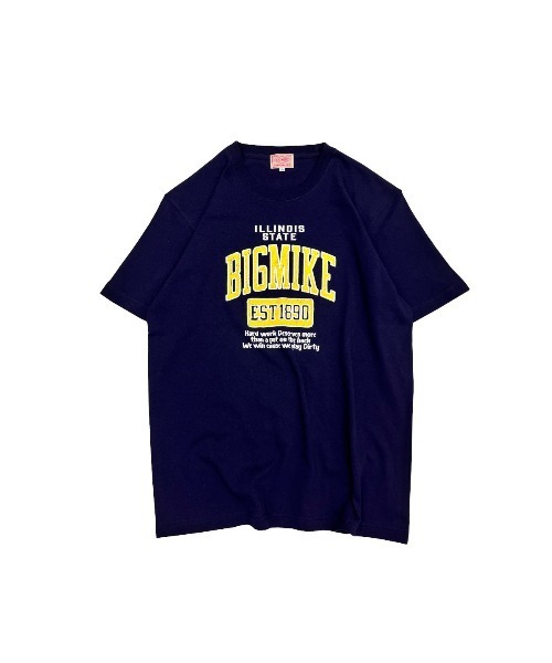 BIG MIKE（ビッグマイク）の「BIG MIKE ビッグマイク 23春夏新作 HANDWRITING COLLEGE SS TEE 手書きカレッジ 半袖プリント Tシャツ ...