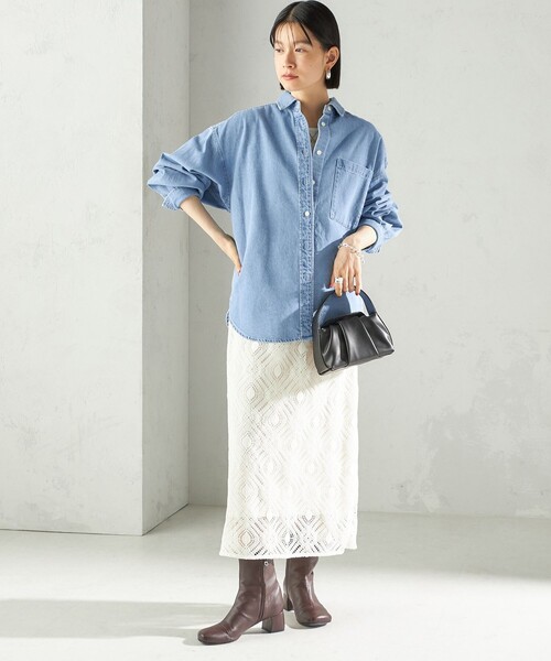 セール】〈手洗い可能〉ラッセル レース ウエスト ギャザー タイト