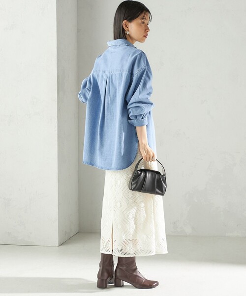 セール】〈手洗い可能〉ラッセル レース ウエスト ギャザー タイト