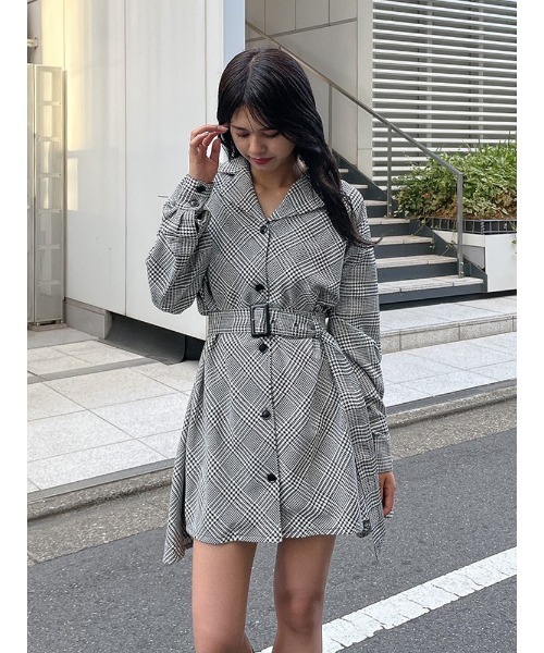 ENVYM（アンビー）の「AラインベルトシャツOP（ワンピース）」 - WEAR