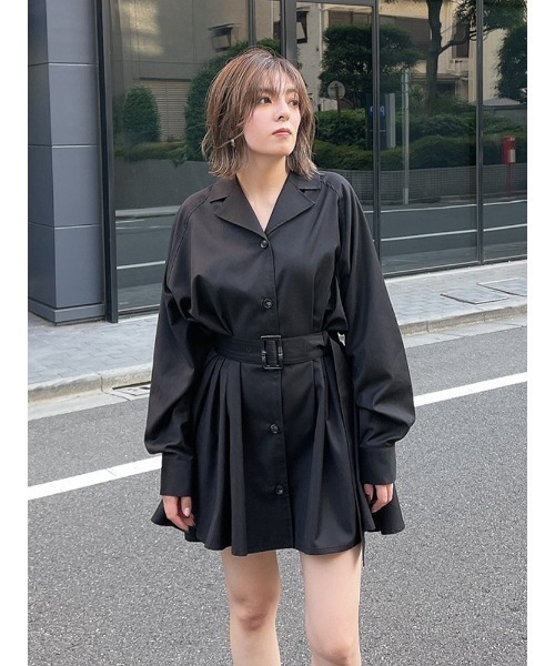 ENVYM（アンビー）の「AラインベルトシャツOP（ワンピース）」 - WEAR