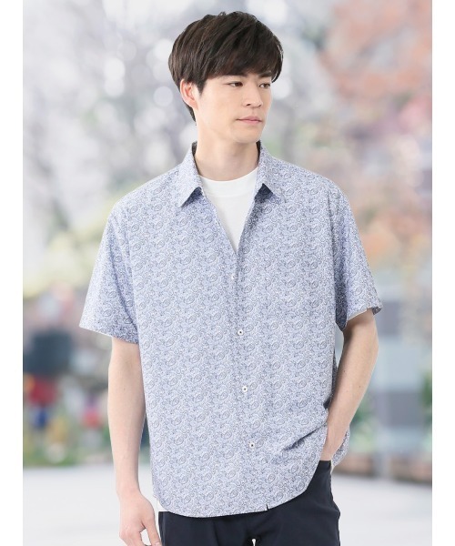 【マシンウォッシャブル】タカキュー ペイズリープリント レギュラーカラー ストレッチ半袖シャツ（シャツ/ブラウス）｜TAKA-Q（タカキュー）のファッション通販 - ZOZOTOWN