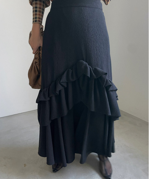 AMERI（アメリ）の「CREPE VOLUME GATHER SKIRT（スカート）」 - WEAR