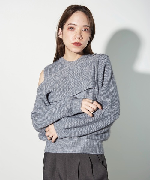 Y/lim（イリム）の「Y/lim アシメデザインカットアウトニット（ニット/セーター）」 - WEAR