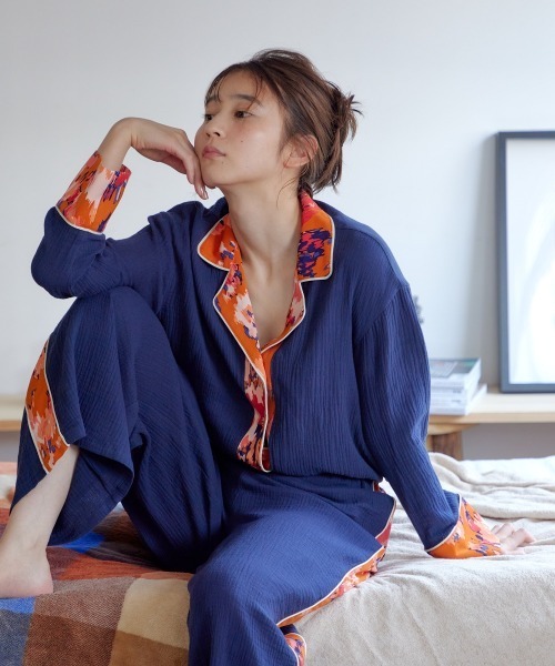 QFORON（キュフォロン）の「柄ラインガーゼパジャマパンツ（ルームウェア/パジャマ）」 - WEAR