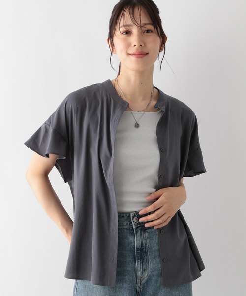 GLOBAL WORK（グローバルワーク）の「【MATINEE LINE】バンドカラーフリルシャツ/123961（シャツ/ブラウス）」 - WEAR