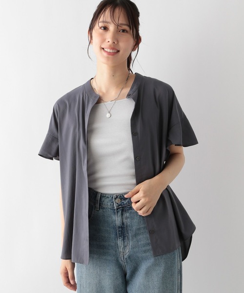 GLOBAL WORK（グローバルワーク）の「【MATINEE LINE】バンドカラーフリルシャツ/123961（シャツ/ブラウス）」 - WEAR