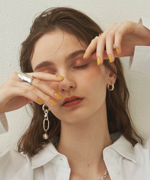 loni（ロニ）の「Link chain pearl pierce/2WAYチェーンパールピアス/両耳用（ピアス（両耳用））」 - WEAR