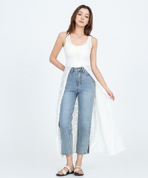 lace sleeveless long length tops（ベスト）｜SUWDEE（スーディー）のファッション通販 - ZOZOTOWN