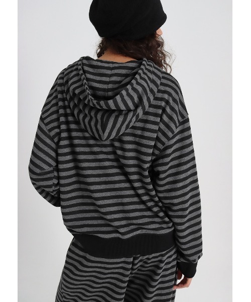 BLACKUP（ブラックアップ）の「[B-BASIC] ストライプジップアップフーディー（パーカー）」 - WEAR