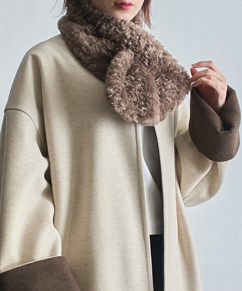 SETUP7（セットアップセブン）の「【SETUP7】ソフトシープボアティペット ASH（マフラー）」 - WEAR