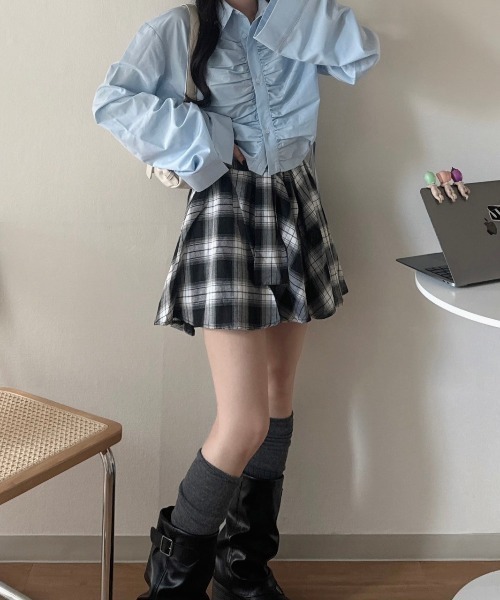 nemne store（ネンネストア）の「《Delfy》ウエストリボンチェックスカート（スカート）」 - WEAR