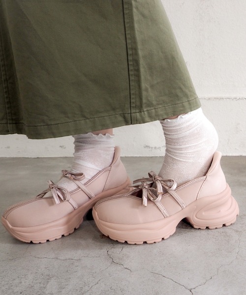 HANDSFREE｜厚底バレエスニーカー 8710609（スニーカー）｜by