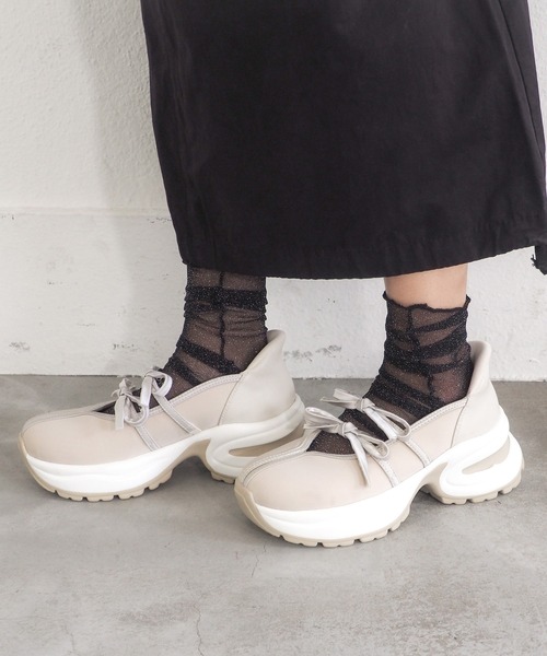 HANDSFREE｜厚底バレエスニーカー 8710609（スニーカー）｜by