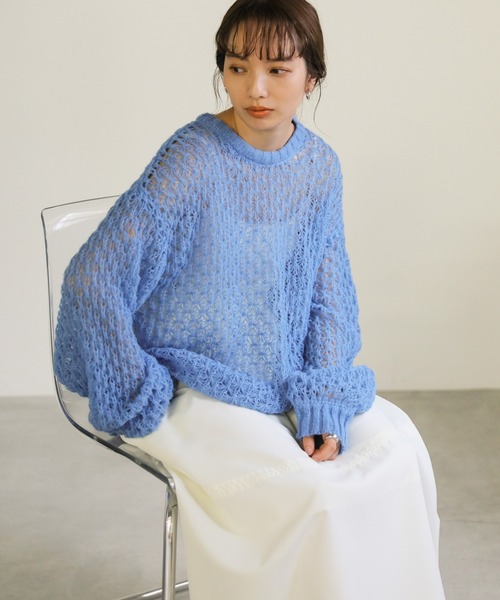 select MOCA（セレクトモカ）の「hemp leaf looseknit（ニット/セーター）」 - WEAR