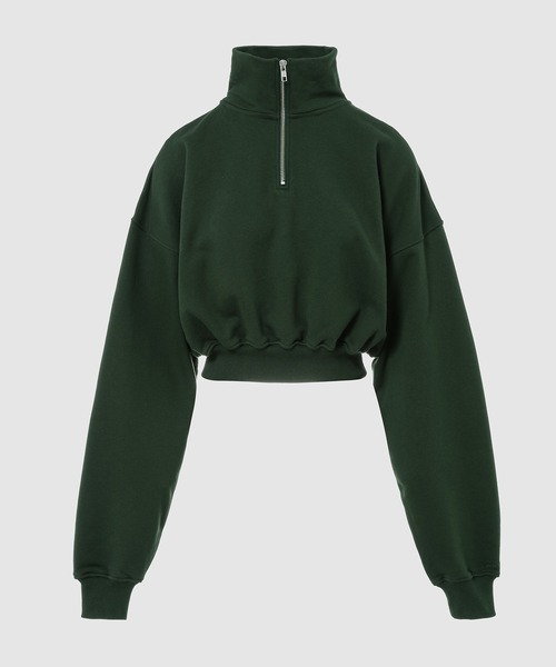 STUDIO.R330（ステュディオ アール スリーサーティー）の「Cropped Half Zip Sweat（スウェット）」 - WEAR