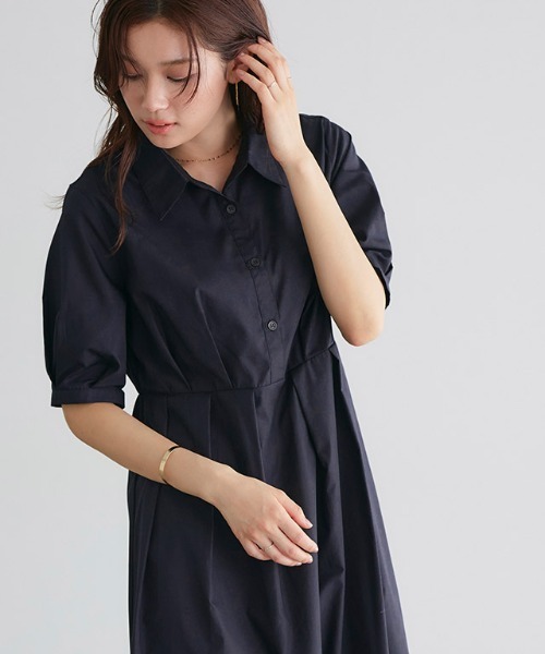 Pierrot（ピエロ）の「パフスリーブシャツワンピース（シャツワンピース）」 - WEAR