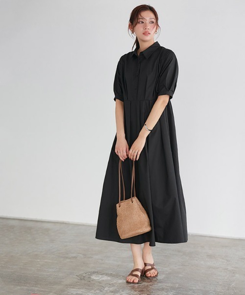 Pierrot（ピエロ）の「パフスリーブシャツワンピース（シャツワンピース）」 - WEAR