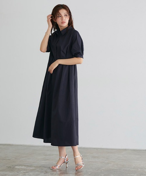 Pierrot（ピエロ）の「パフスリーブシャツワンピース（シャツワンピース）」 - WEAR