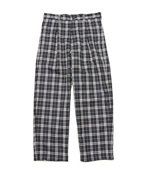 SAXONY WOOL CHECK RELAX-FIT TUCK SLACKS（スラックス）｜SOPHNET.（ソフネット）のファッション通販 ...