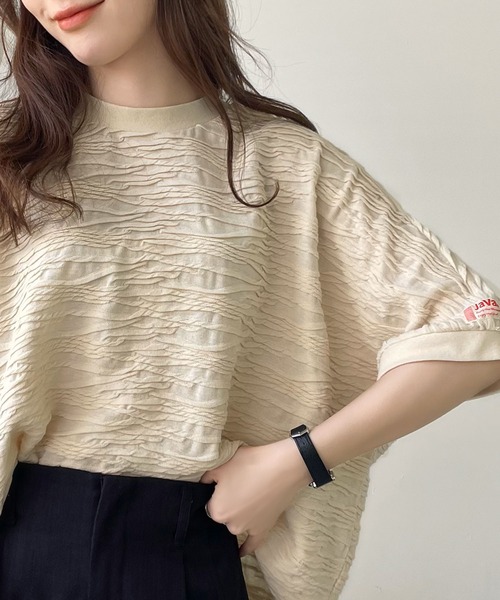 Java（ジャバ）の「《JaVa ジャバコラボ》こなれ上級見え。ふくれジャガードドルマンプルオーバー（Tシャツ/カットソー）」 - WEAR