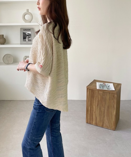 Java（ジャバ）の「《JaVa ジャバコラボ》こなれ上級見え。ふくれジャガードドルマンプルオーバー（Tシャツ/カットソー）」 - WEAR