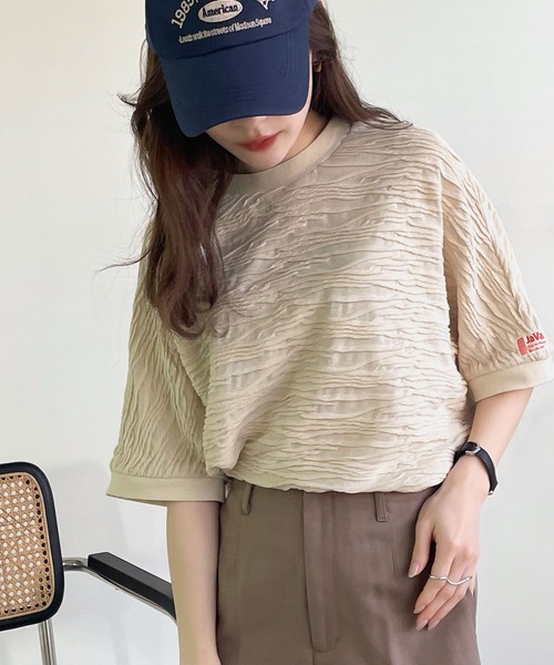 Java（ジャバ）の「《JaVa ジャバコラボ》こなれ上級見え。ふくれジャガードドルマンプルオーバー（Tシャツ/カットソー）」 - WEAR