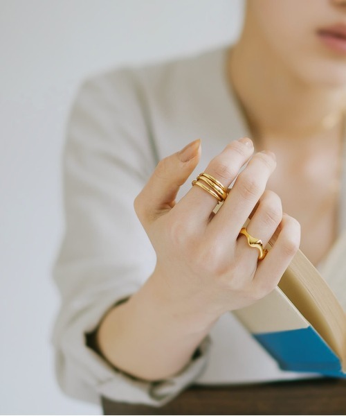 Ops.（オプス）の「アクセサリー リング レディース シルバー925 シンプル ウェーブリング【nard ナルド】（リング）」 - WEAR