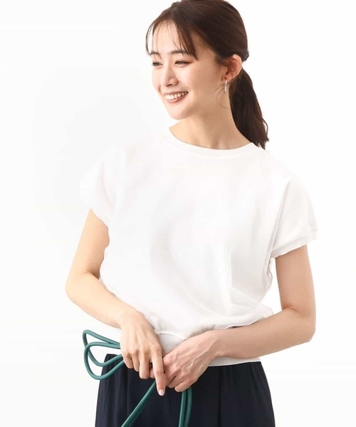 MK MICHEL KLEIN（エムケーミッシェルクラン）の「チュールデザインコンパクトニット/接触冷感/洗える（ニット/セーター）」 - WEAR